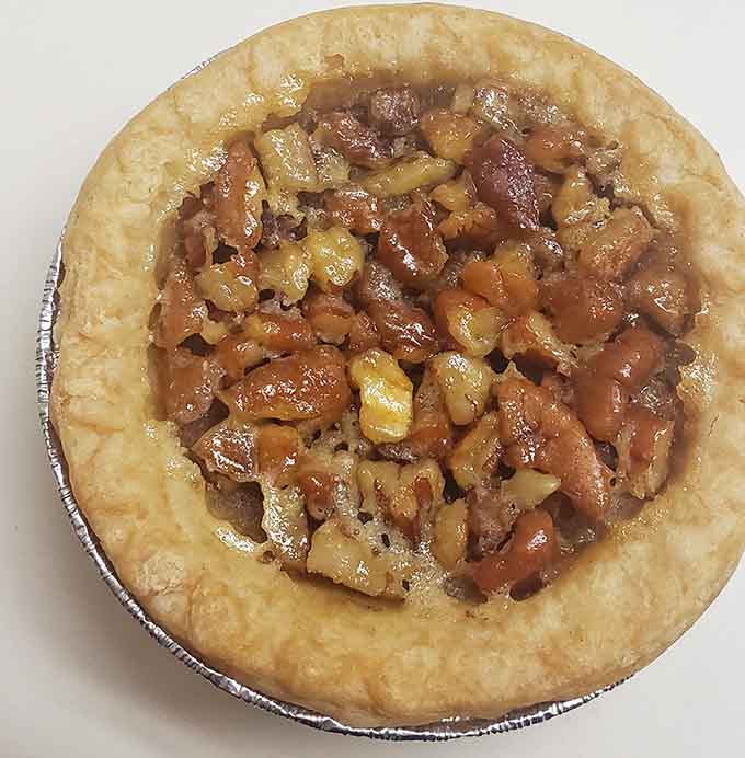 Behold the golden standard by which all other pecan pies shall be measured and found wanting.