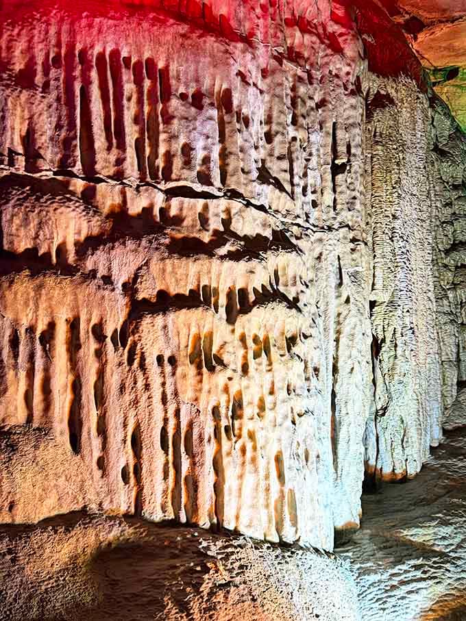 These flowstone curtains took millions of years to form, making your home renovation timeline seem downright speedy by comparison.