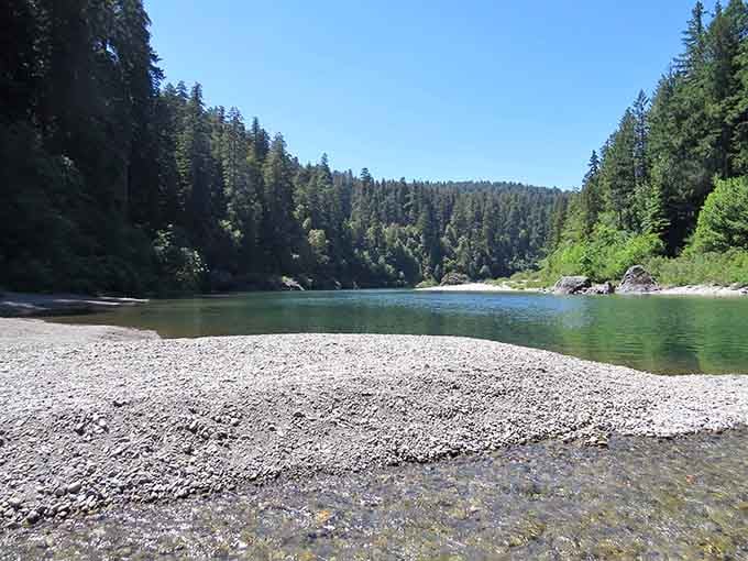 The Smith River's crystal-clear waters flow past like they've got all the time in the world&mdash;because they do.