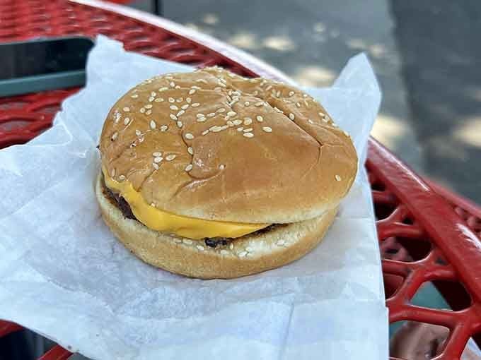 Sometimes perfection is just a sesame seed bun, melted cheese, and a patty that knows its purpose in life.