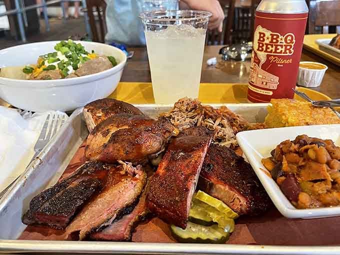 Four meats, multiple sides, and enough smoky goodness to make your taste buds sing the hallelujah chorus.