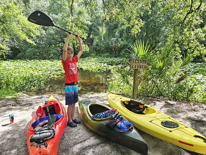 Launch your kayak here and pretend you're exploring uncharted territory, minus the actual danger part.