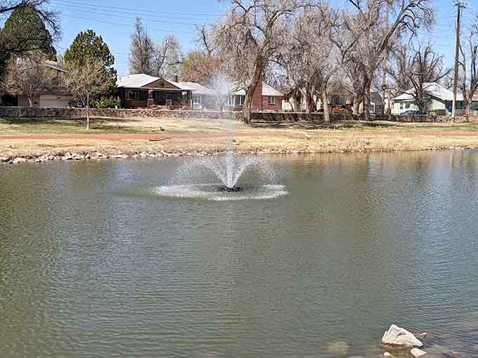 Community fountains prove that even practical water features deserve a little decorative flair and neighborhood pride.