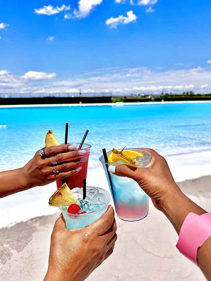 Cheers to tropical drinks with a view that'll make your friends think you jetted off to some exotic island resort.