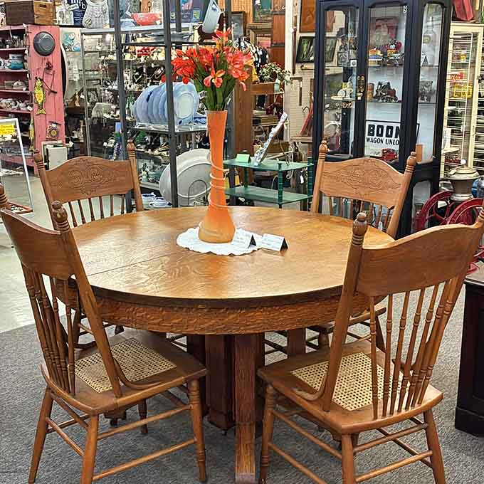That dining table has hosted more Sunday dinners than you can count, and it's ready for decades more.