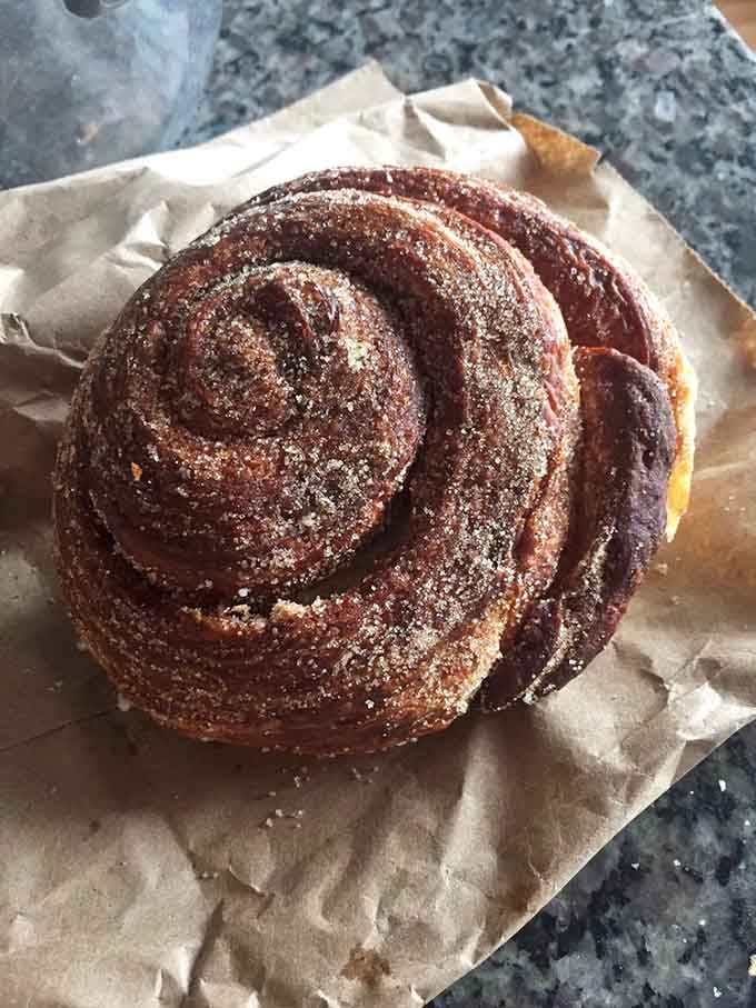 Behold the legendary morning bun: a cinnamon-sugar spiral that's launched a thousand early morning road trips across Wisconsin.
