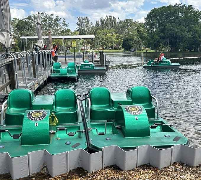 Those paddle boats aren't just sitting pretty; they're your ticket to seeing monkeys without becoming their entertainment.