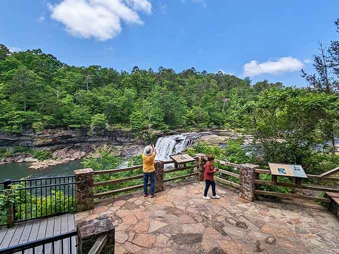 The viewing platform puts you right where you need to be, no mountaineering degree required for this spectacular show.