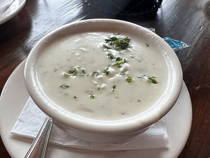 Creamy, dreamy, and topped with fresh herbs: this is the chowder that launched a thousand road trips.