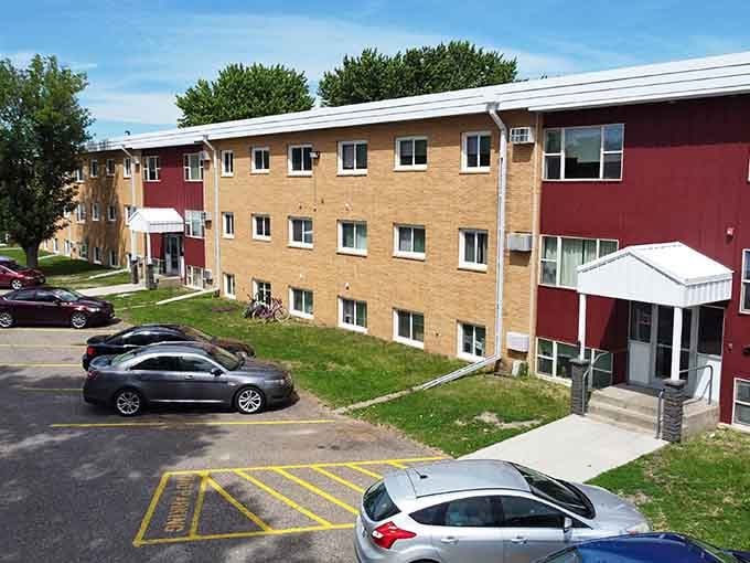 Clean, contemporary housing where your rent doesn't consume your entire paycheck plus your firstborn child.