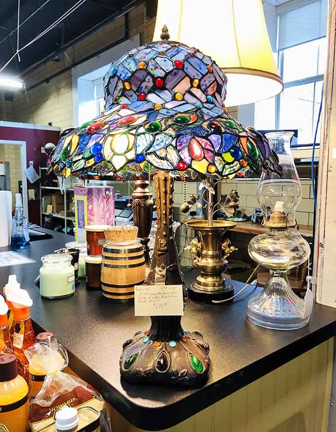 This Tiffany-style lamp could turn your boring dining room into a scene from "The Great Gatsby" instantly.