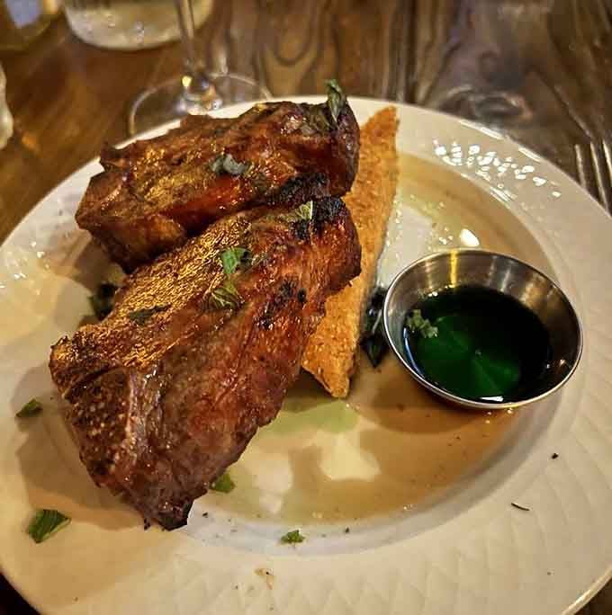 These lamb chops have the kind of char that makes you understand why fire was humanity's greatest discovery.