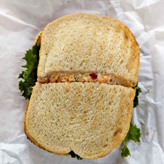 Pimento cheese between toasted bread is Southern comfort food that'll make you understand what all the fuss is about.