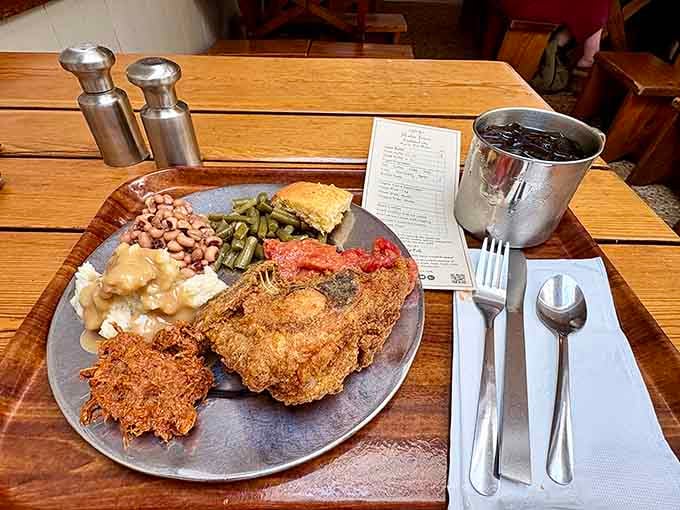 This plate is what happens when Southern hospitality meets an all-you-can-eat philosophy and nobody loses.