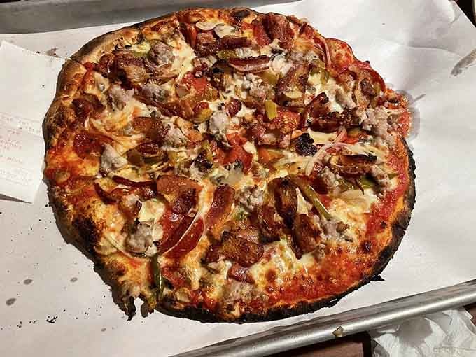 The Italian Bomb lives up to its name, loaded with enough toppings to make your taste buds surrender happily.