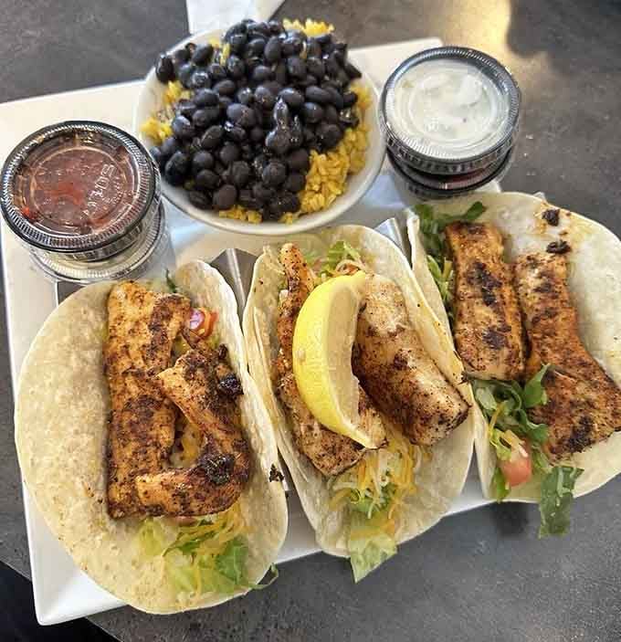 These blackened fish tacos deliver that perfect char and seasoning that makes your taste buds do a happy dance.