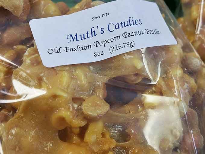 Old-fashioned popcorn peanut brittle that'll make your dentist nervous and your taste buds throw a parade &ndash; totally worth the risk, honestly.