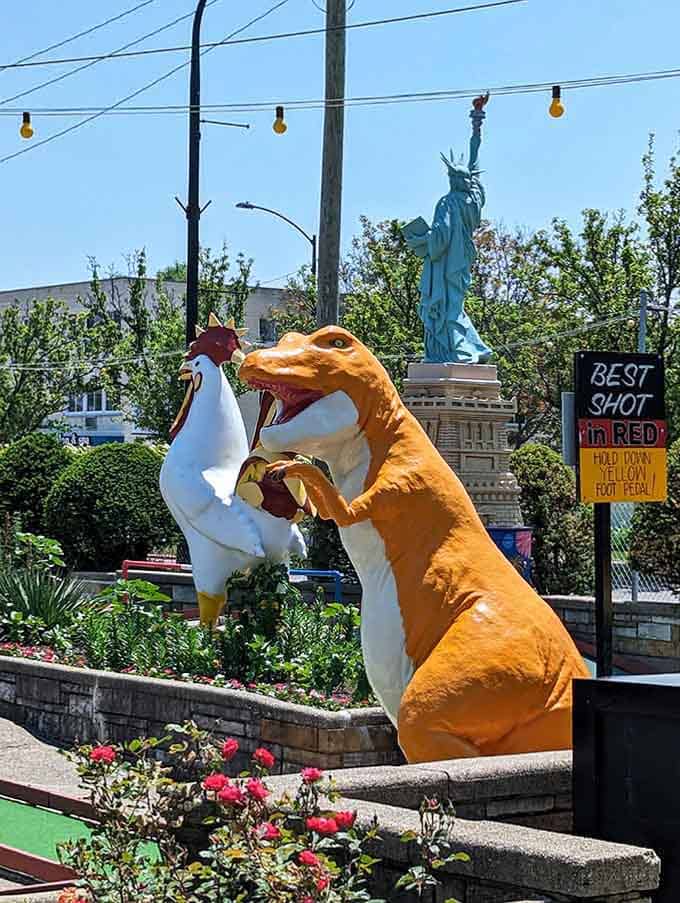 When dinosaurs and chickens team up, you know you're in for something wonderfully weird.