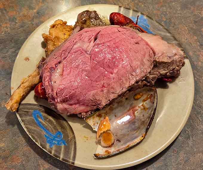 That gorgeous pink center on prime rib is what buffet dreams are made of, especially when you can go back for seconds guilt-free.