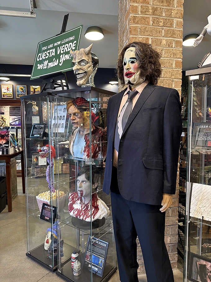 Even horror movie icons make an appearance, because sometimes the scariest stories blur the line between fiction and folklore.