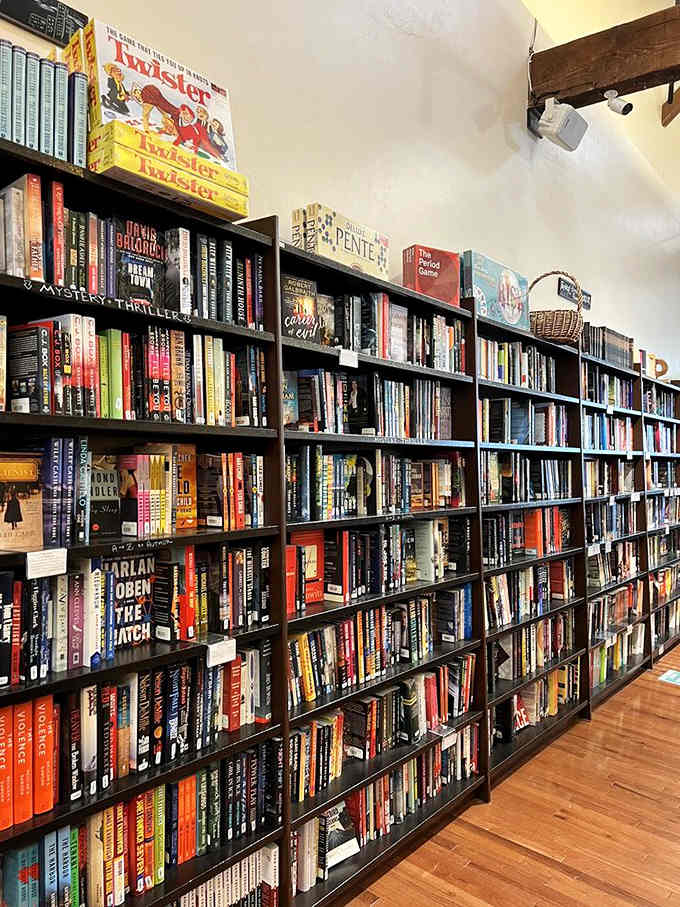 Floor-to-ceiling shelves packed with stories waiting to be discovered, organized by people who actually read what they sell.