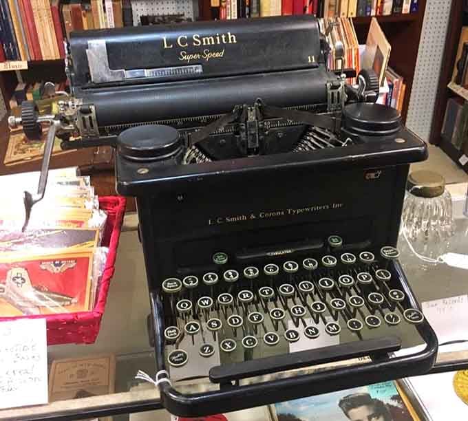 This L C Smith Super Speed typewriter wrote stories before autocorrect ruined everything we hold dear.