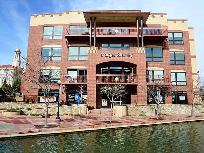 The Riverwalk's mixed-use buildings blend business and pleasure, creating a downtown that actually feels alive and walkable.