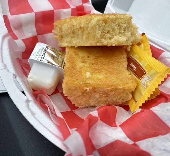 Golden, crumbly cornbread that makes you forget vegetables exist, served with butter and zero regrets.