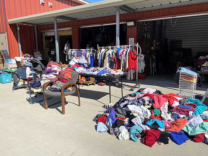 Someone's closet cleanout becomes your weekend wardrobe upgrade&mdash;the circle of life, flea market edition.