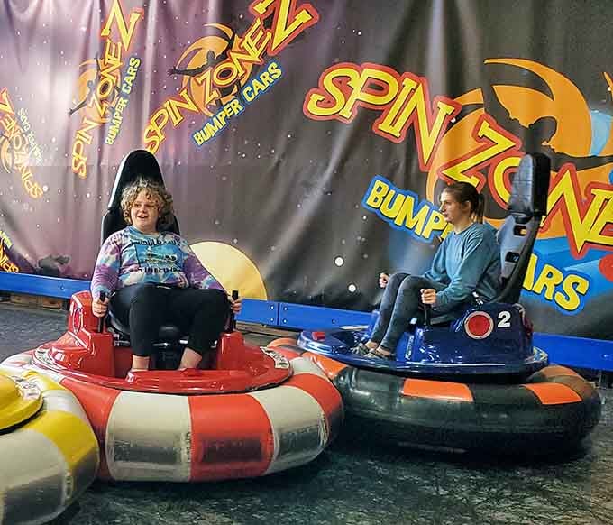 Bumper cars let kids experience the thrill of driving without the insurance premiums or parallel parking nightmares.