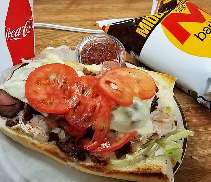 When your sandwich needs structural support just to stay together, you know you've ordered correctly.