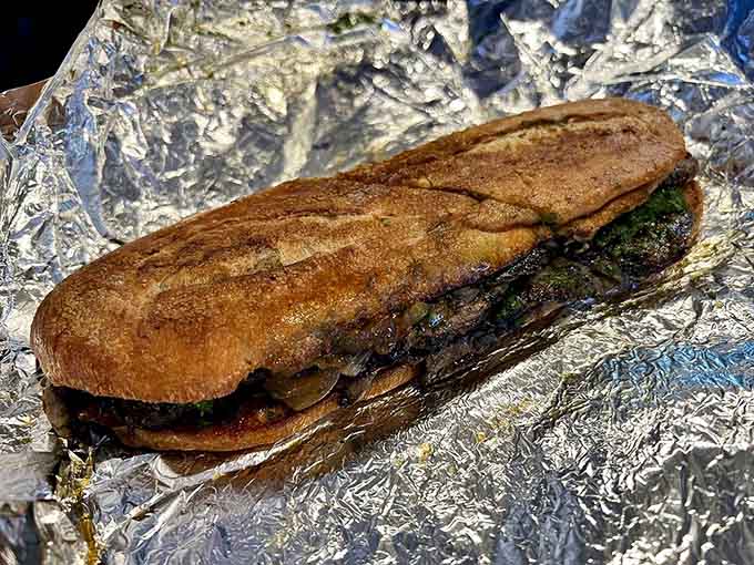 Sandwichitos' Jiu-Jitsu Steak Sandwich arrives ready to pin your hunger to the mat with serious flavor power.