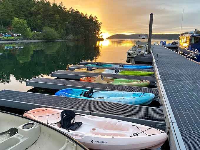 Sunset kayak launches: because sometimes the best therapy doesn't require an appointment or a couch.