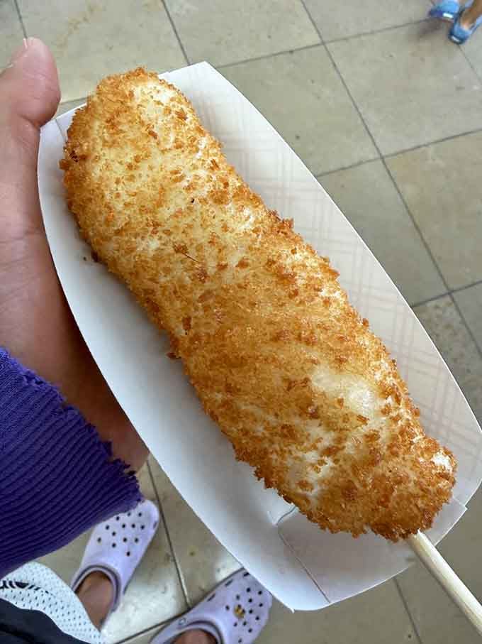 This panko-crusted giant stretches longer than your arm and delivers crunch in every single bite from end to end.