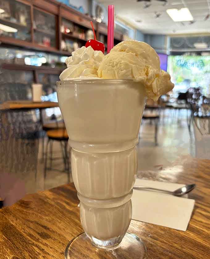 This vanilla milkshake stands taller than your average Tuesday afternoon ambition, and tastes even better.