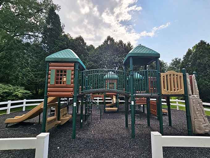 Yes, there's a playground here too, because even historic parks know kids need more than just scenery.