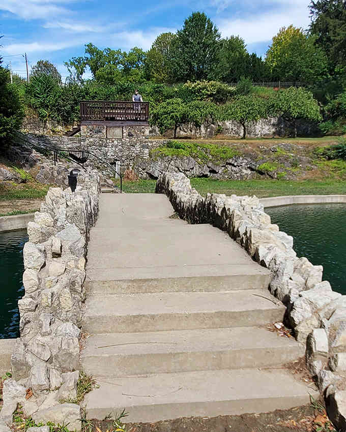Stone bridges that make you feel like you're one sword fight away from becoming a knight.