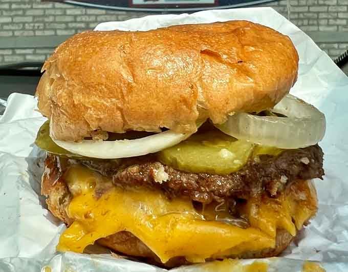 Two patties, melted cheese, pickles, and onions create a masterpiece that'll make you understand what all the fuss is about.