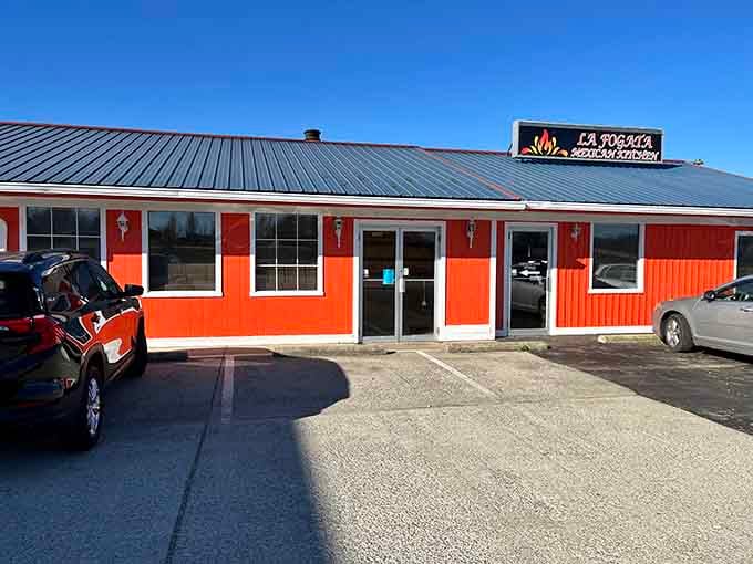 That vibrant orange exterior isn't shy about announcing authentic Mexican flavors waiting inside for hungry visitors.