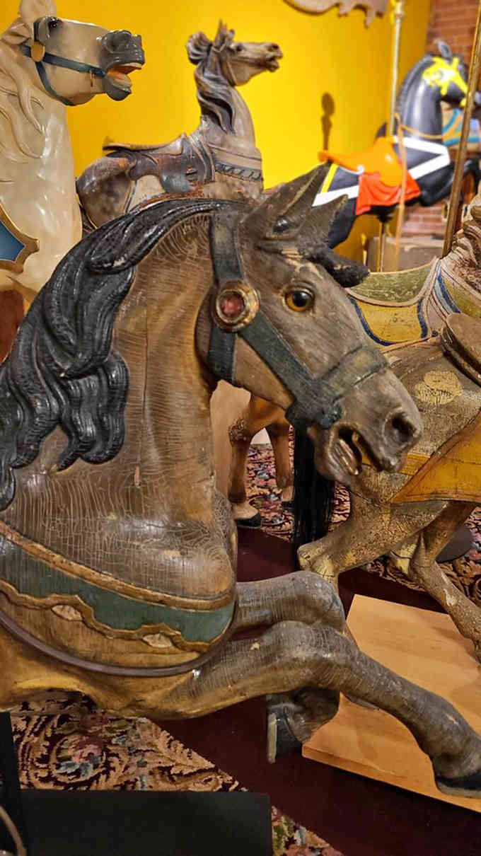 This weathered wooden horse has seen more joy than most of us will in a lifetime, guaranteed.
