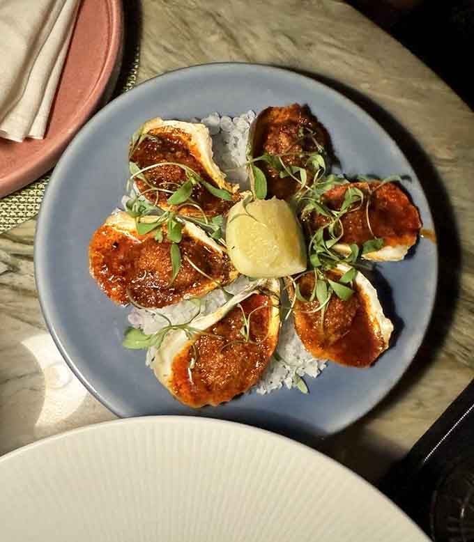 Baked oysters that look like edible art, proving that sometimes the best things come in shells, not boxes.