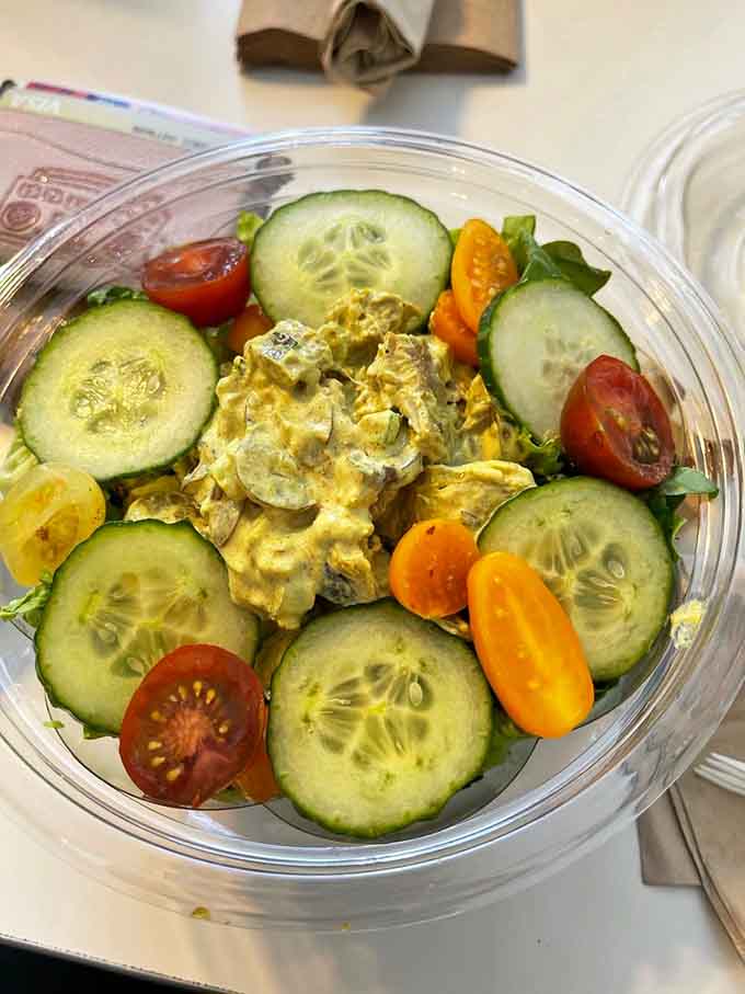 Curry chicken salad with grapes and almonds proves that lunch can be both sophisticated and satisfying without any pretension whatsoever.