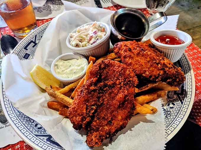 Golden, crispy, and generous enough to make you question why you ever ordered fish anywhere else in your life.