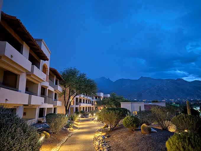 Evening strolls through the resort feel like you've discovered your own private Mediterranean village in the desert.