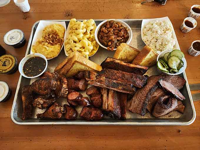When someone orders the sampler platter, they're not messing around about their barbecue research.