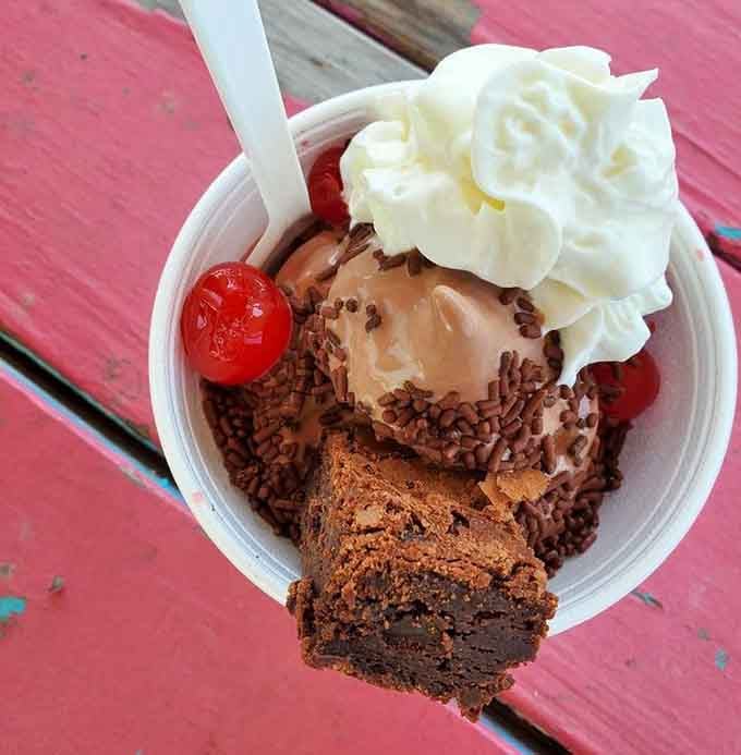 The Jungle Delight proves that chocolate, cherries, and brownies together create pure magic in a cup.