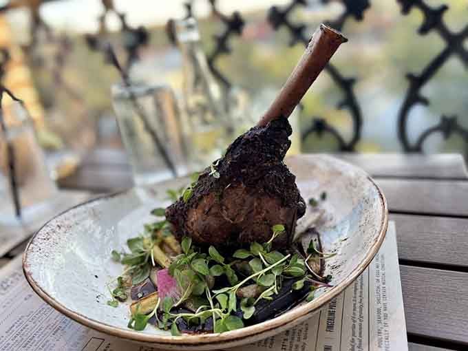 That lamb shank stands tall like it's posing for its own portrait, and honestly, it's earned the right.