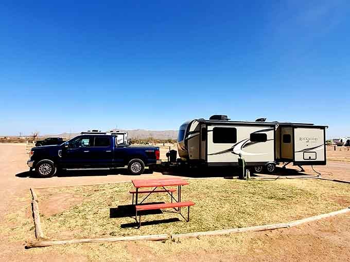 Desert camping at its finest, where your nearest neighbor is measured in acres rather than feet or inches.
