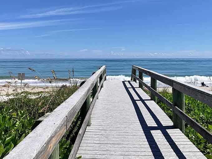 This boardwalk leads straight to paradise, no yellow brick road or ruby slippers required.