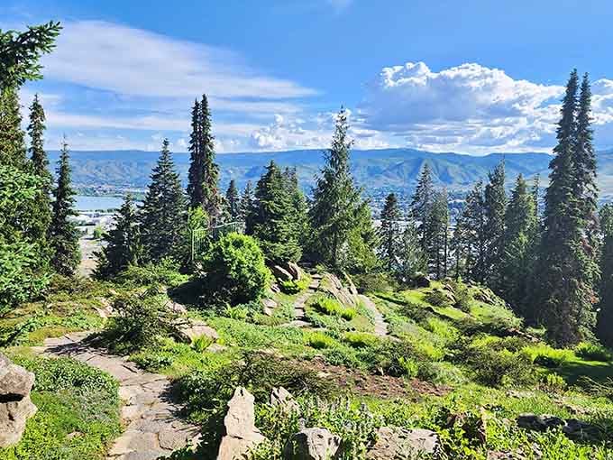 Ohme Gardens proves someone spent decades creating alpine paradise so you don't have to hike mountains for spectacular views.